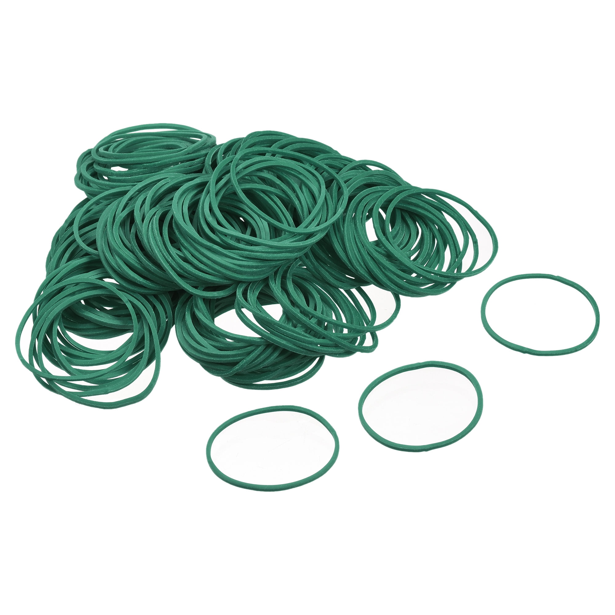 Uxcell Rubber Band Stretchable Rubber Elastic Band Green 1.5inch Dia 0 ...