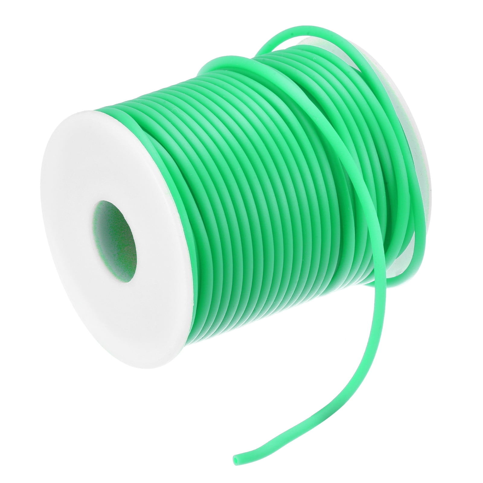 Uxcell Rubber Cord 55 Yards 2mm Dia 1.2mm Hole Dark Green Hollow Tubing ...