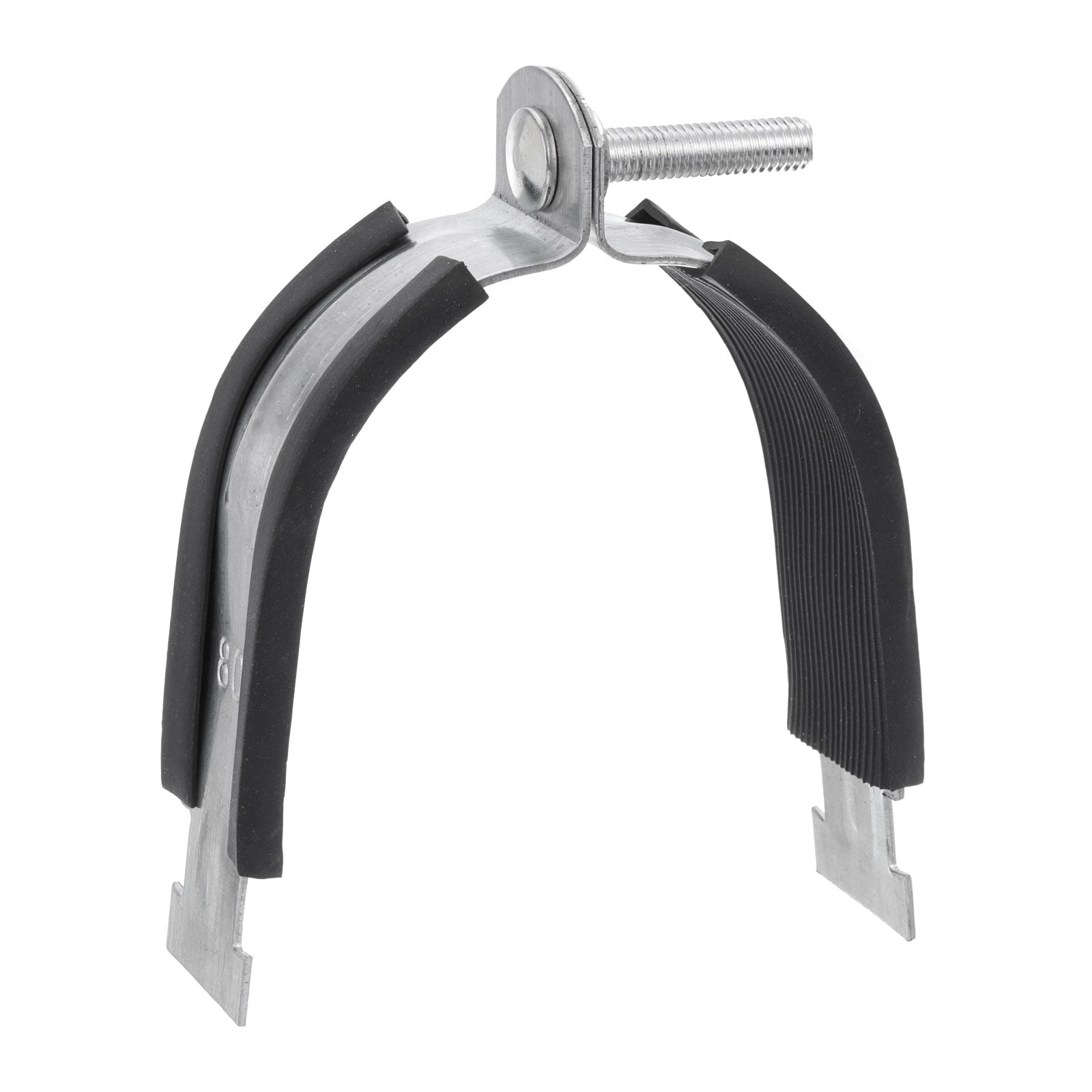 Uxcell Rubber Cushion Strut Clamp Rigid Steel Pipe Clamp Fit for 3-1/2 ...