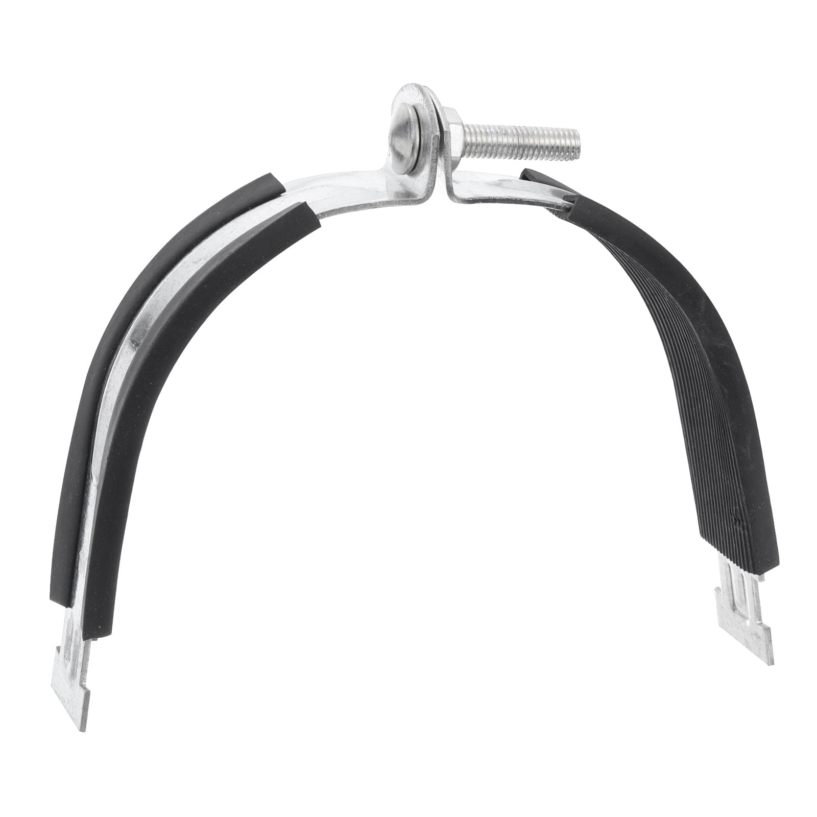Uxcell Rubber Cushion Strut Clamp Rigid Steel Pipe Clamp Fit for 5-1/2 ...