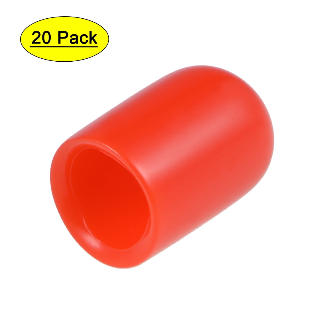 Uxcell Rubber End Caps Round Cap Cover Screw Thread Protectors 8mm Red ...