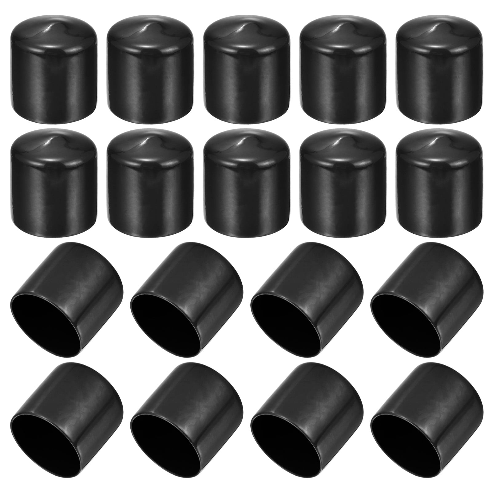 Uxcell Rubber End Caps, Screw Ends Bolt Tube Thread Protector 40mm/1.57 ...