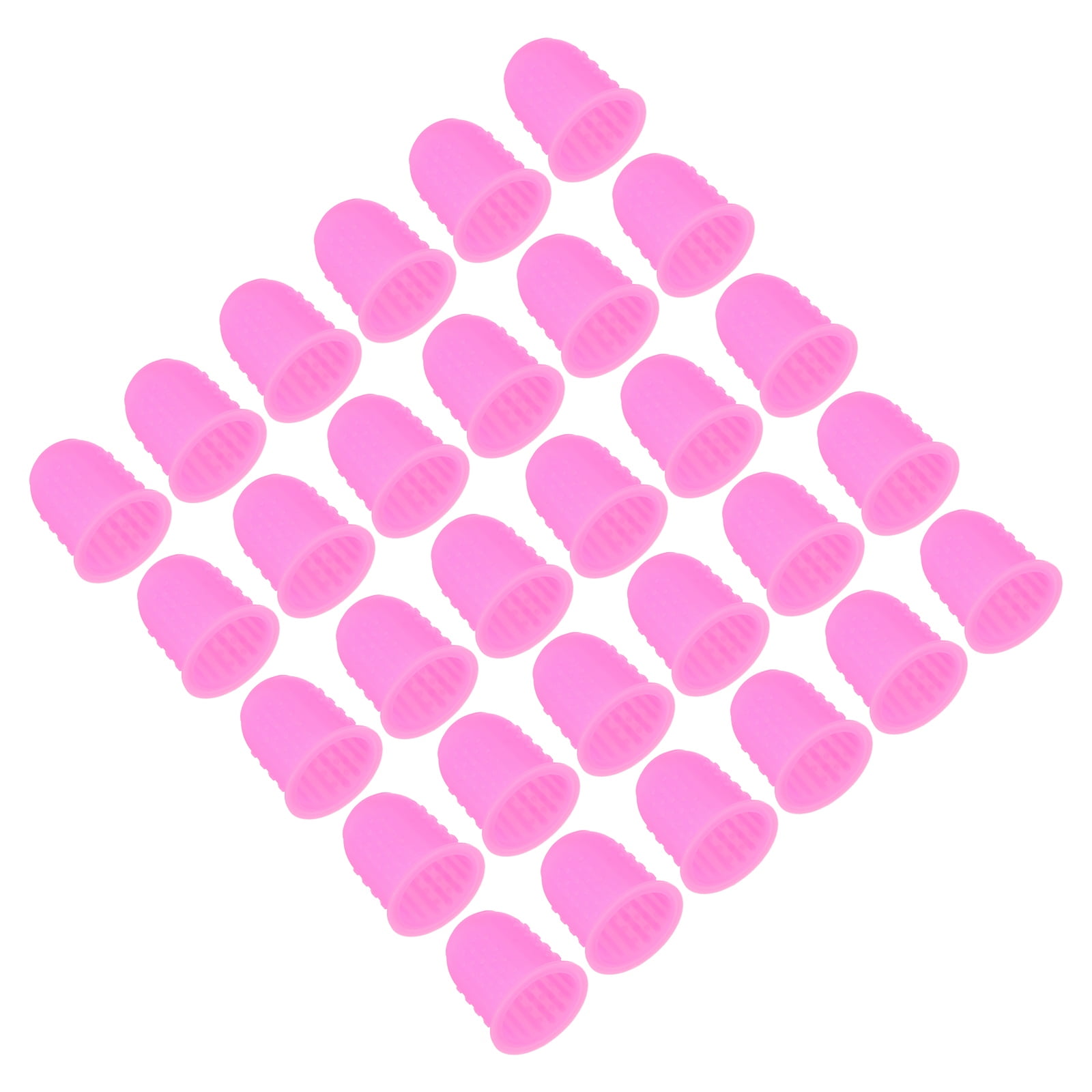 Uxcell Rubber Finger Tips, 30 Pack Silicone Thumb Fingertip Protector ...