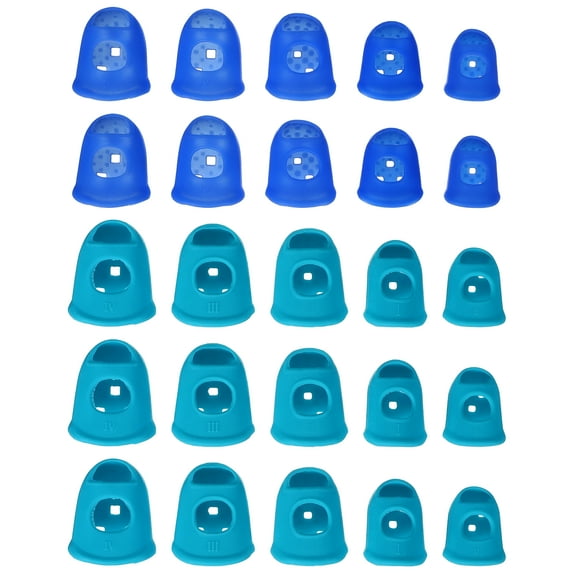 Uxcell Rubber Finger Tips Office 5 Sizes, 40 Pcs Guitar Fingertip ...