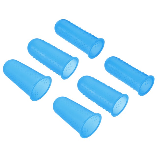 Uxcell Rubber Finger Tips Silicone Thumb Fingertip Protector Guard ...