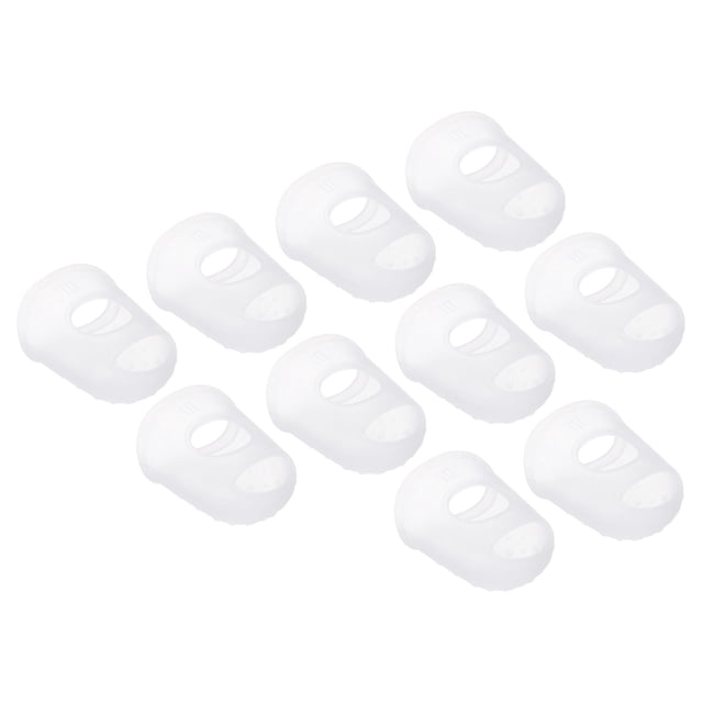 Uxcell Rubber Finger Tips Silicone Thumb Fingertip Protector Thimble ...