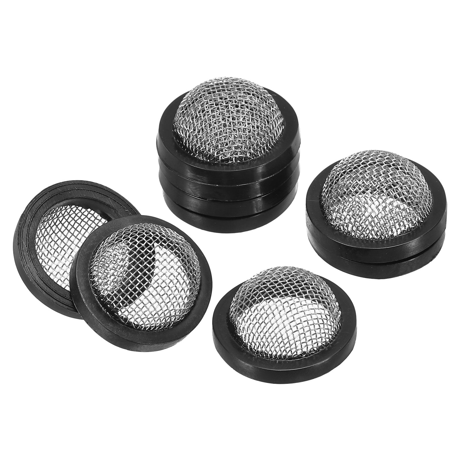 Uxcell Rubber Flat Washers 24x17x3mm with Stainless Steel Inlet Filter ...