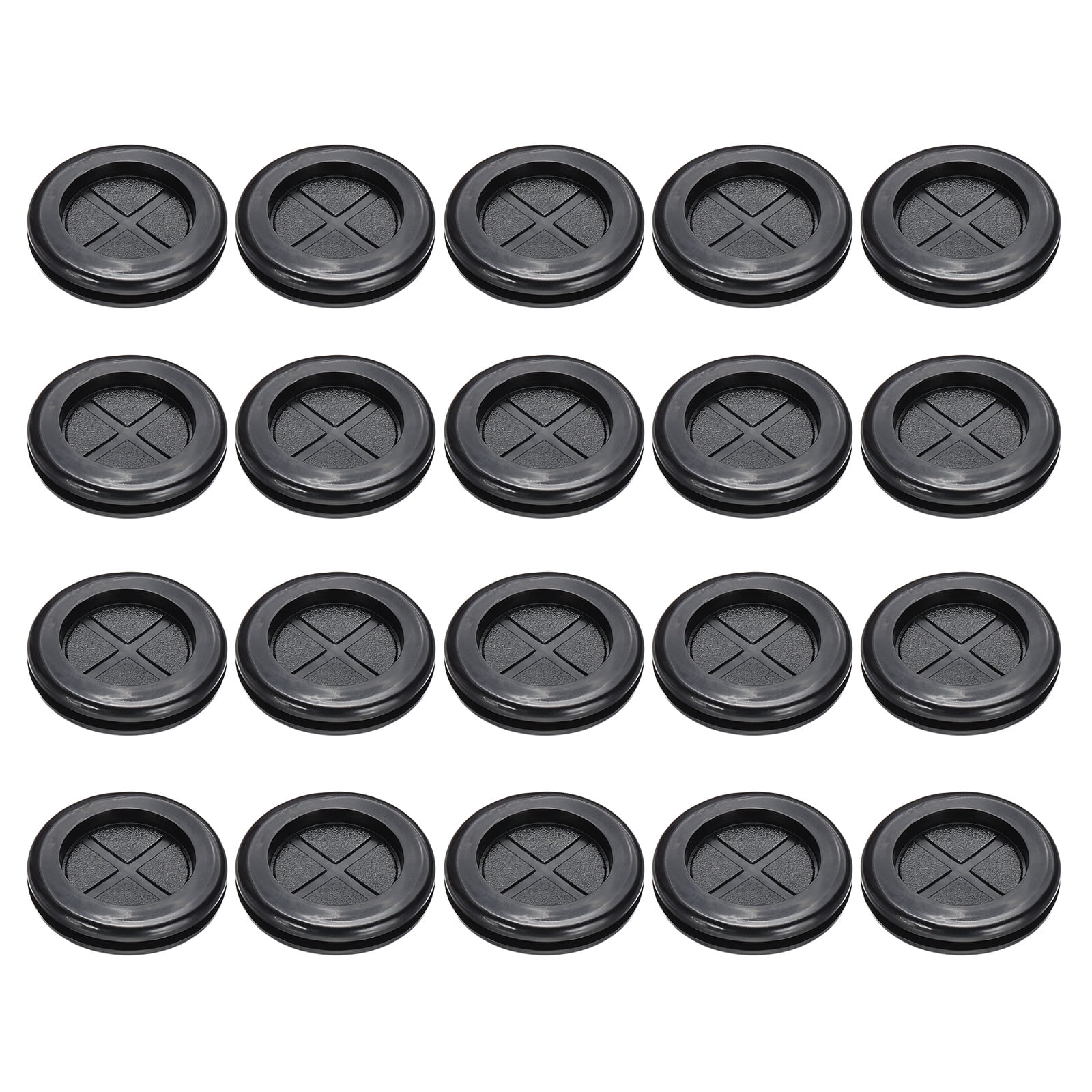 Uxcell Rubber Grommet 1", Round Double-Sided Cable Grommet Cord Hole ...