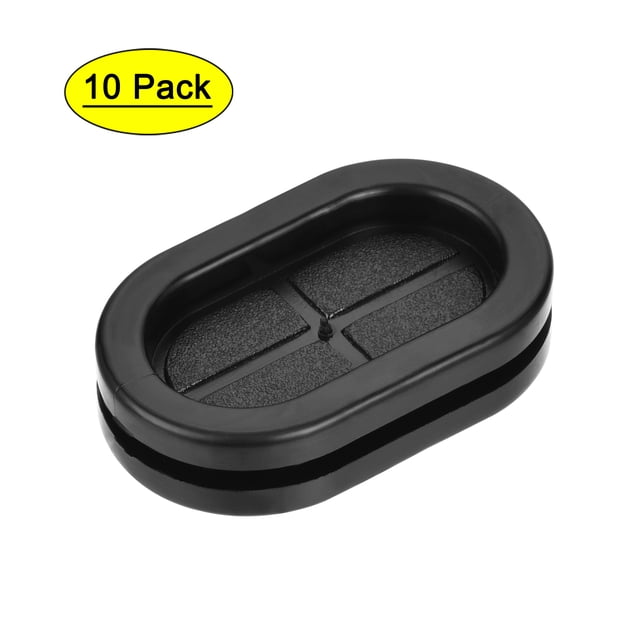 Uxcell Rubber Grommet Oval Double-Sided Mount Size 35 x 20 mm for Wire ...
