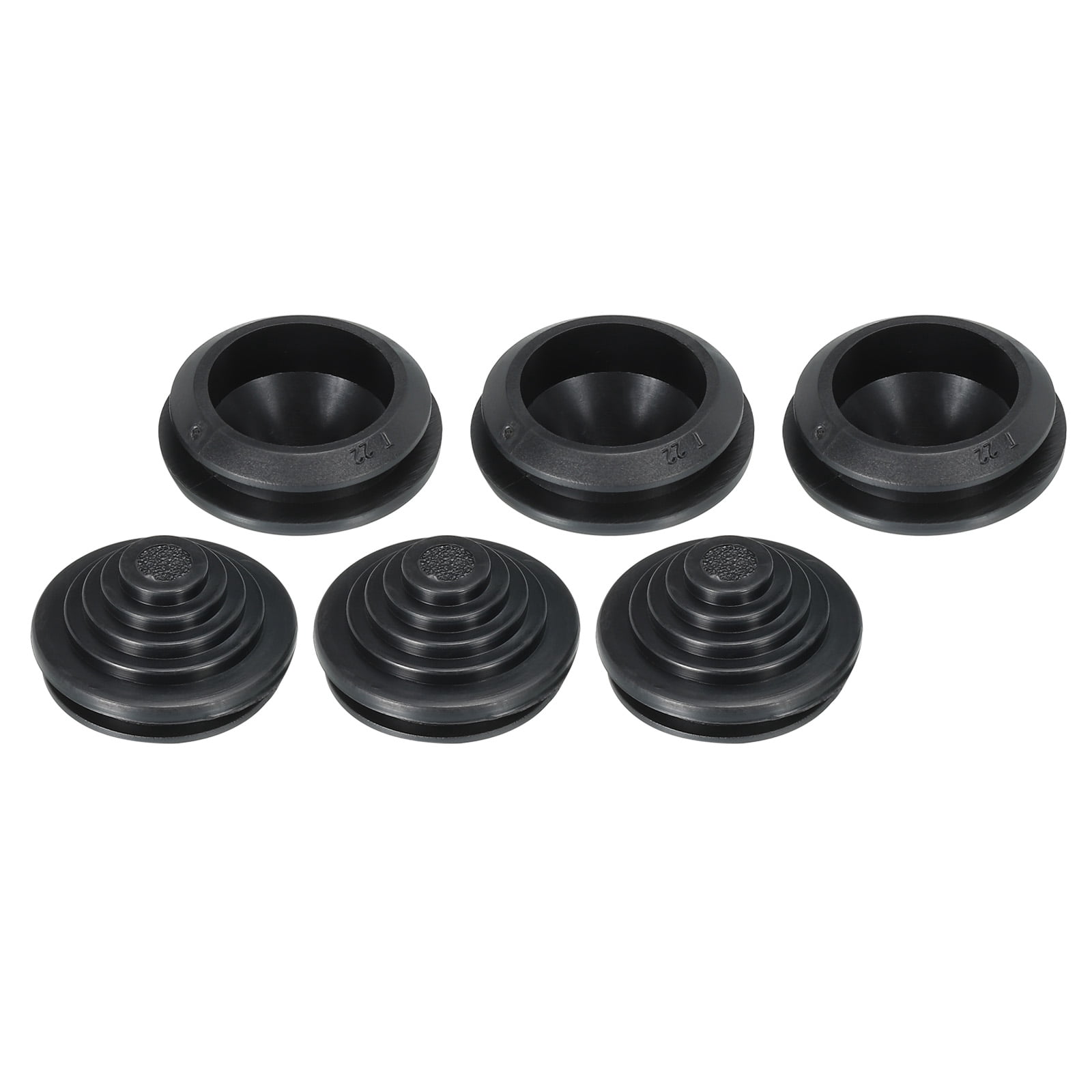 Uxcell Rubber Grommets ID 3/4" Tower-Shaped Black for Firewall Hole ...