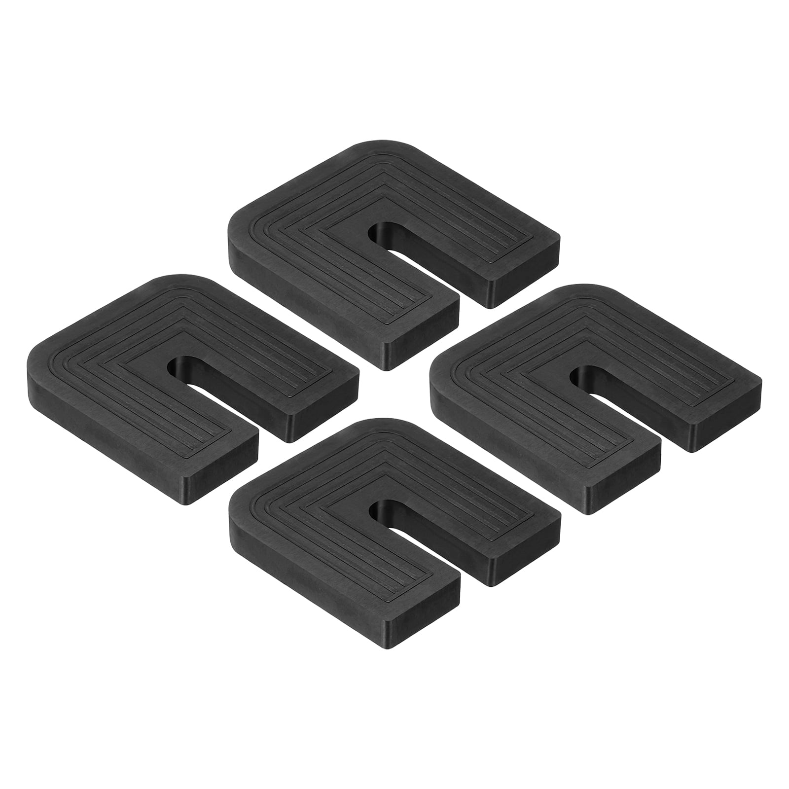 Uxcell Rubber Isolator Pads, U-shaped Anti-Vibration Pads 2.76" x 2.76 ...