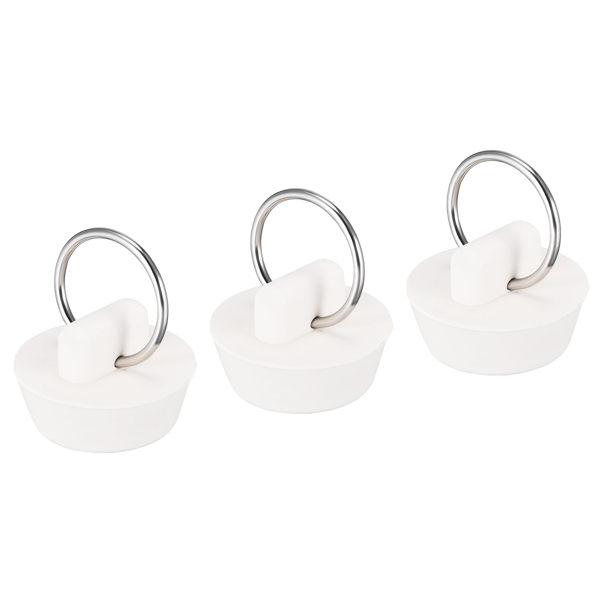 Uxcell Rubber Sink Plug, White Drain Stopper Fit 1" to 1-1/16" Drain ...