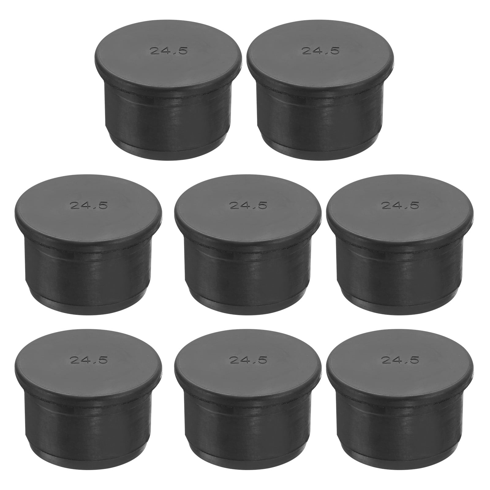 Uxcell Rubber Solid Plug Soft Flexible Stopper for 23-24mm Hole Black ...