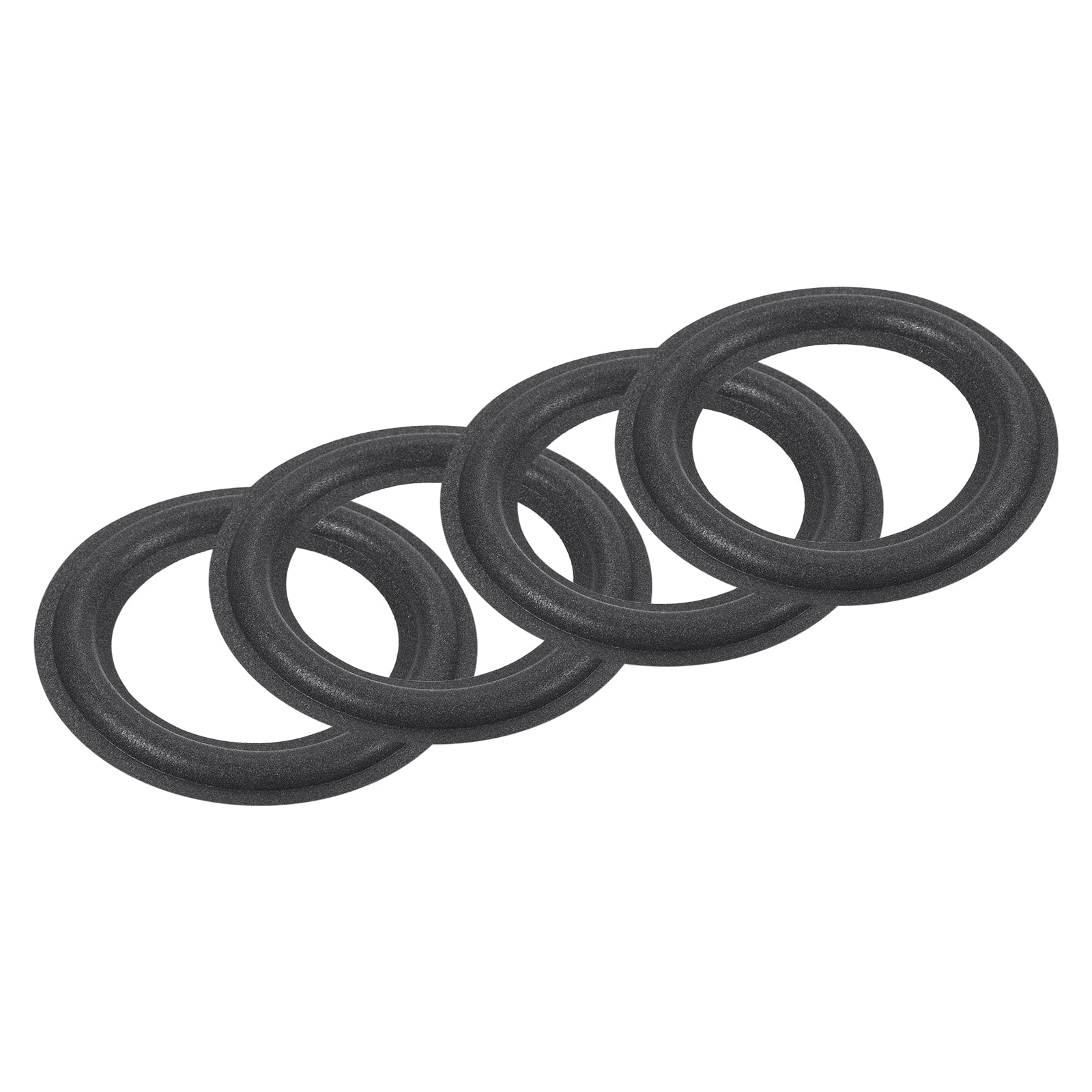 Uxcell Rubber Speaker Foam Edge Surround Rings 4.5 Inch 73mm x 115mm ...