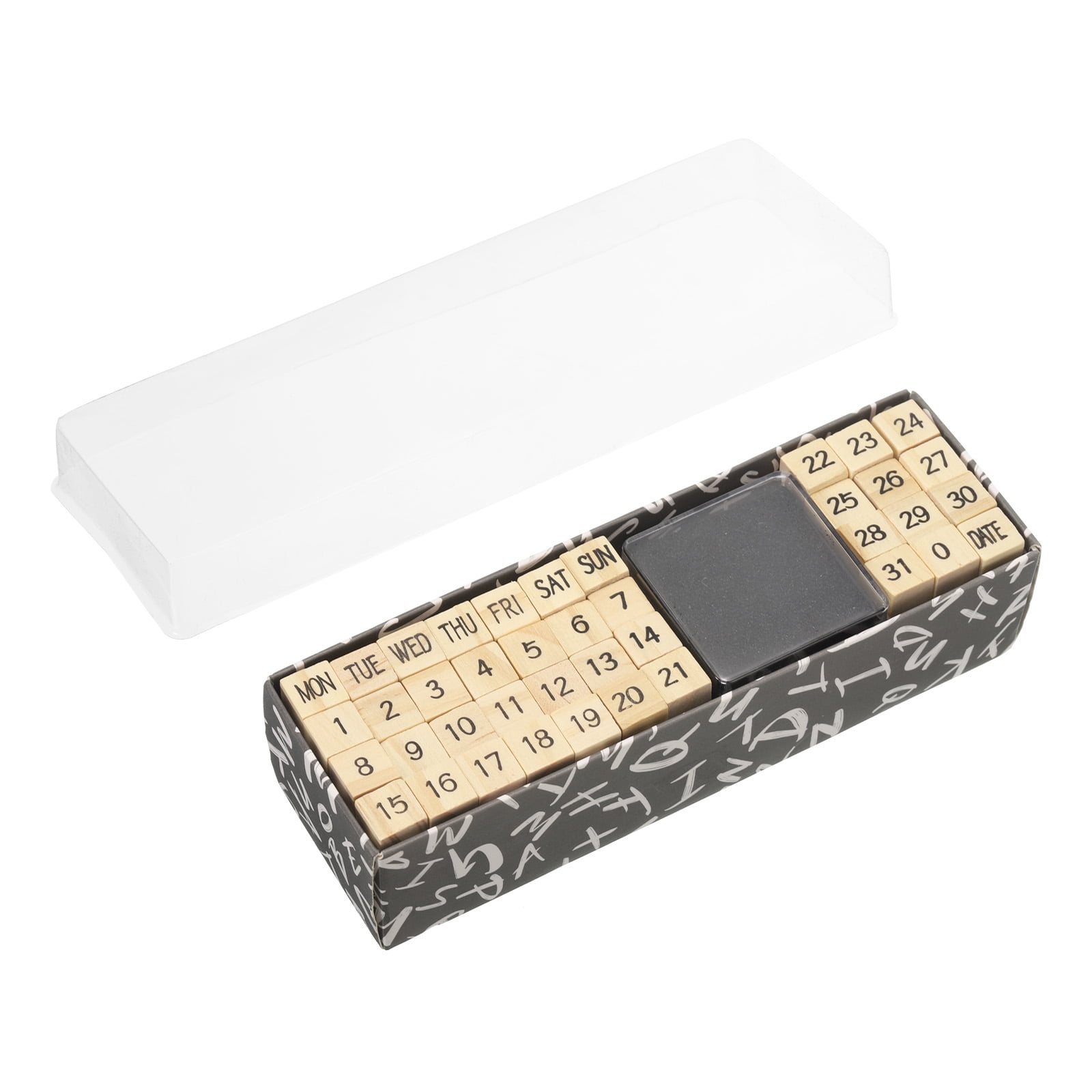 Uxcell Rubber Stamps Number Weekly, 40Pcs Wood Number Stamp Wooden ...