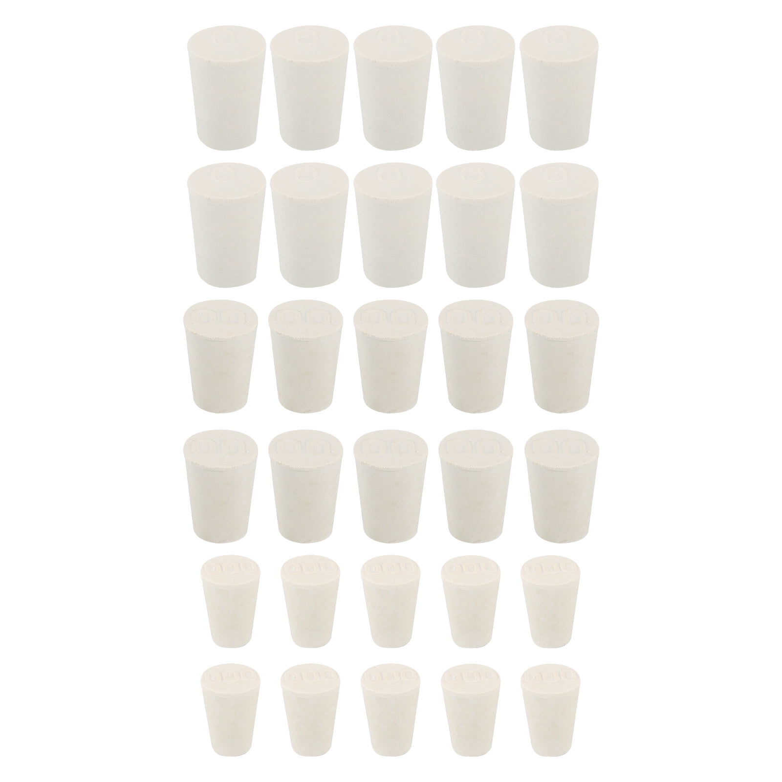 Uxcell Rubber Tapered Plug 000# - 0# 3 Assorted Sizes Solid Test Tubes ...