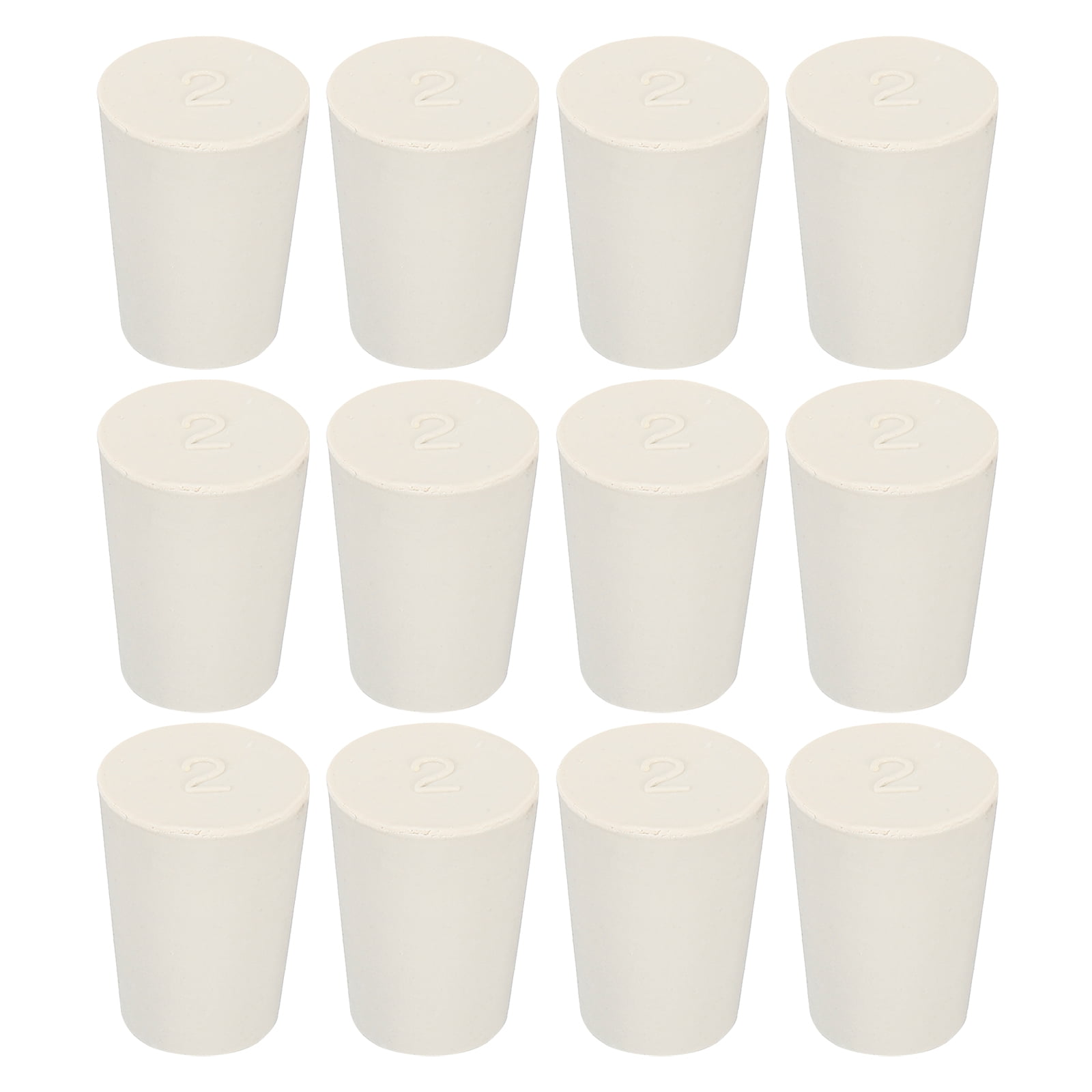 Uxcell Rubber Tapered Plug 15mm to 20mm Solid Test Tubes Bungs Stopper ...