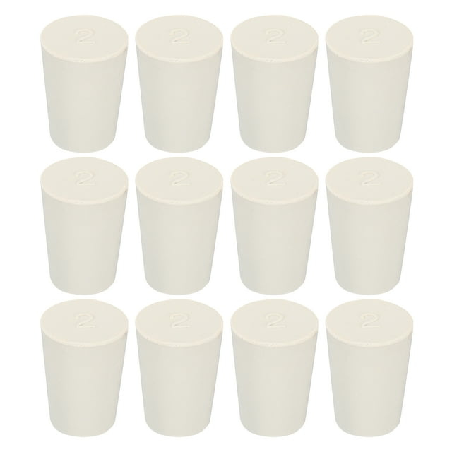 Uxcell Rubber Tapered Plug 15mm to 20mm Solid Test Tubes Bungs Stopper ...