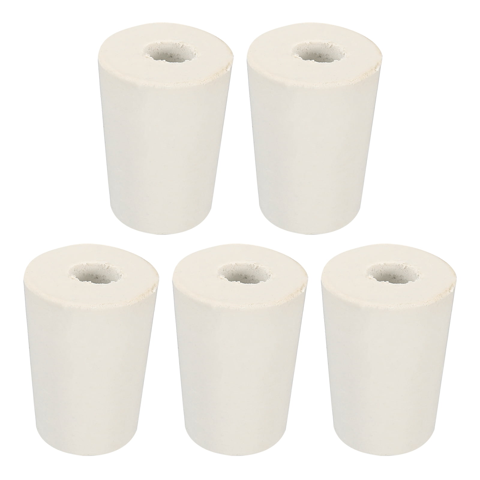 Uxcell Rubber Tapered Plug 15mm to 20mm with 8mm Hole Test Tubes Bungs ...