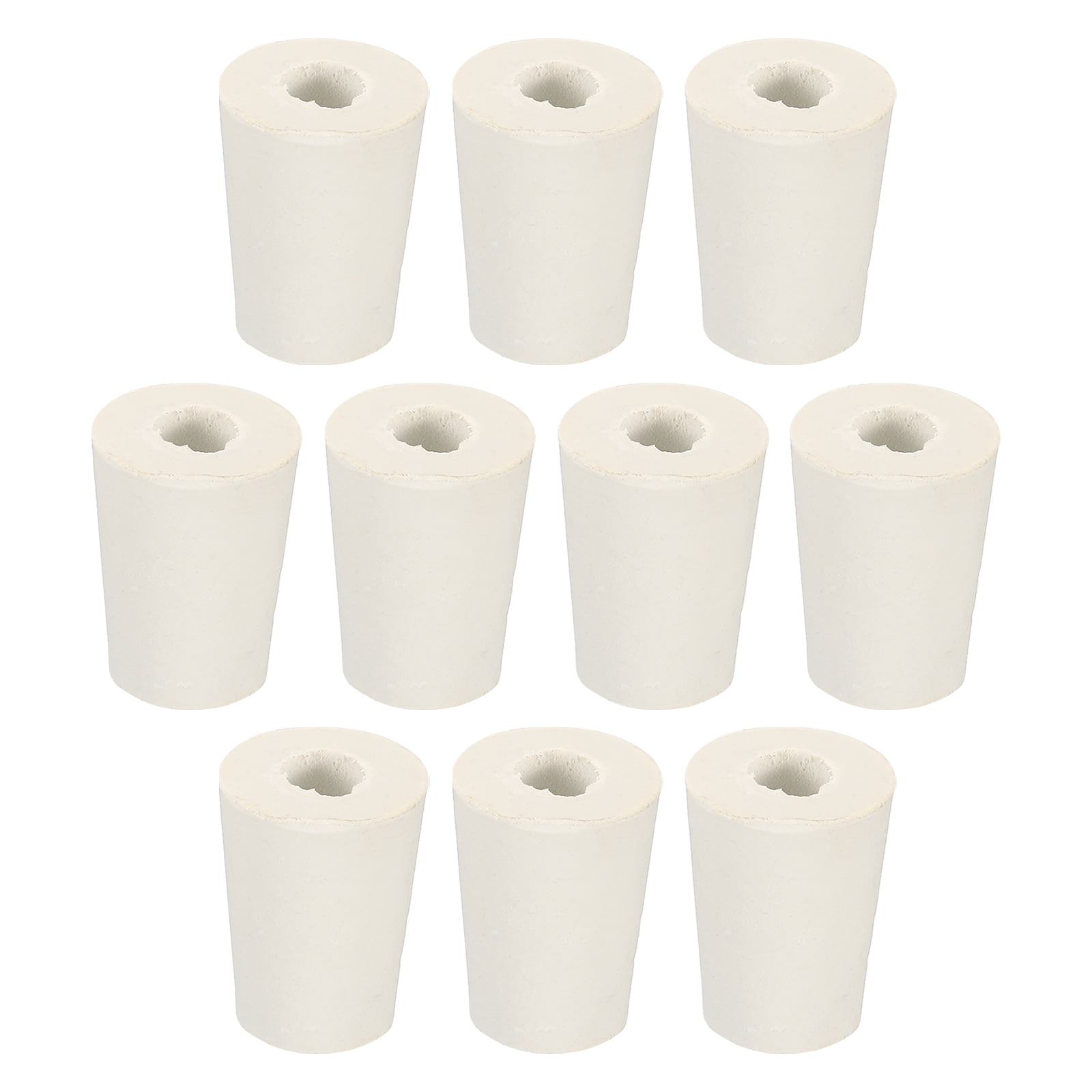 Uxcell Rubber Tapered Plug 15mm to 20mm with Hole Test Tubes Bungs ...