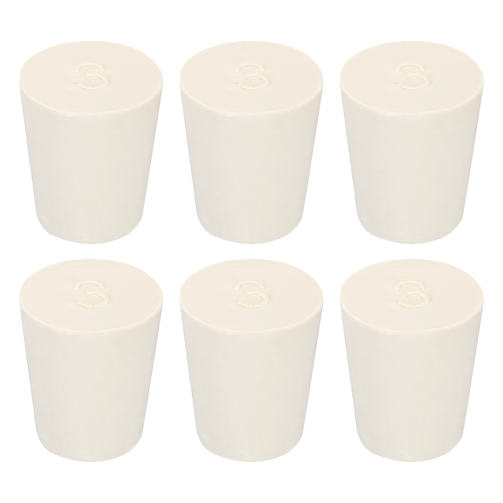 Uxcell Rubber Tapered Plug 17mm to 23mm Solid Test Tubes Bungs Stopper ...