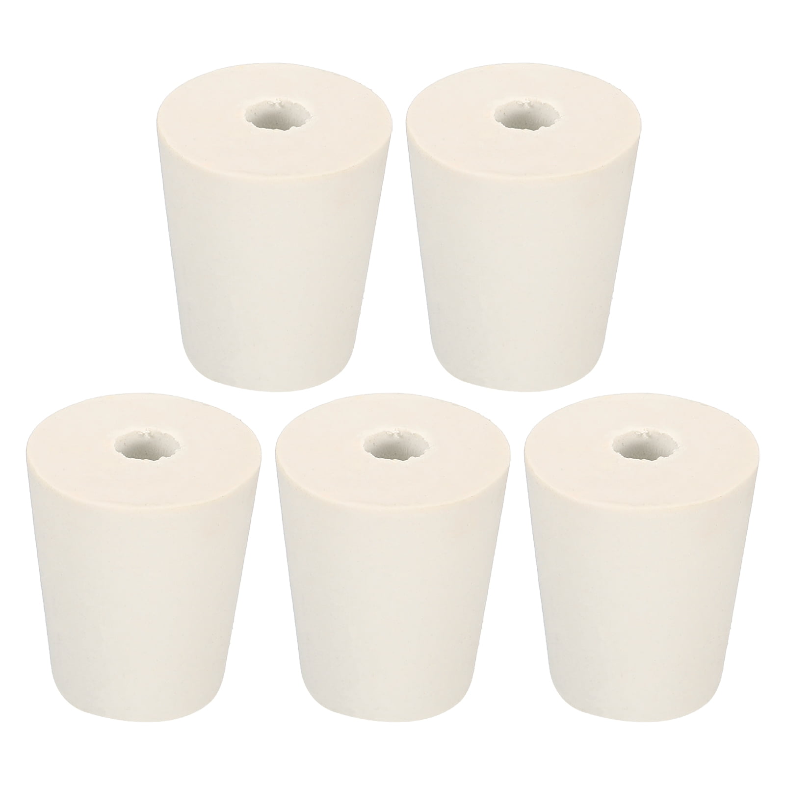 Uxcell Rubber Tapered Plug 19mm to 25mm with 8mm Hole Test Tubes Bungs ...