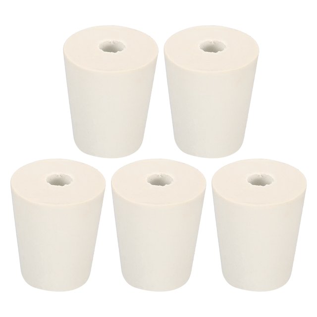 Uxcell Rubber Tapered Plug 19mm to 25mm with 8mm Hole Test Tubes Bungs ...