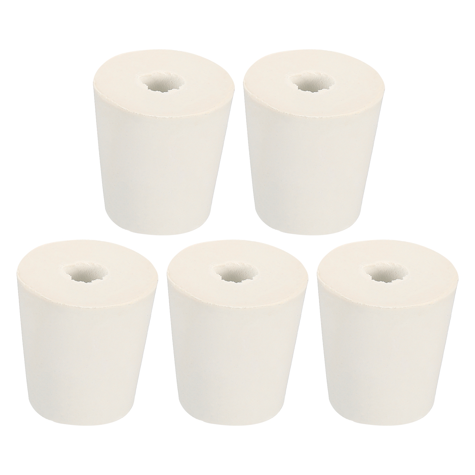 Uxcell Rubber Tapered Plug 22mm to 28mm with Hole Test Tubes Bungs ...