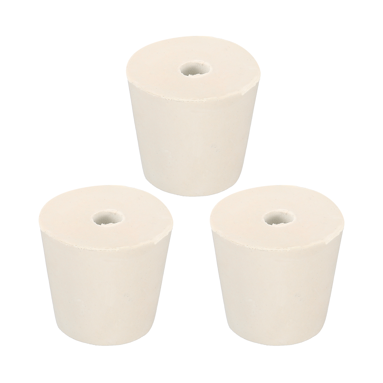 Uxcell Rubber Tapered Plug 25mm to 33mm with 8mm Hole Test Tubes Bungs ...