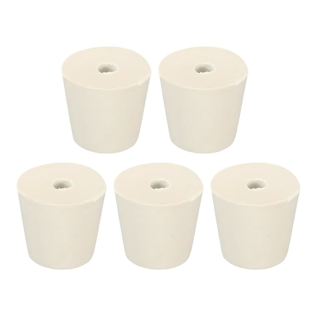 Uxcell Rubber Tapered Plug 25mm to 33mm with 8mm Hole Test Tubes Bungs ...