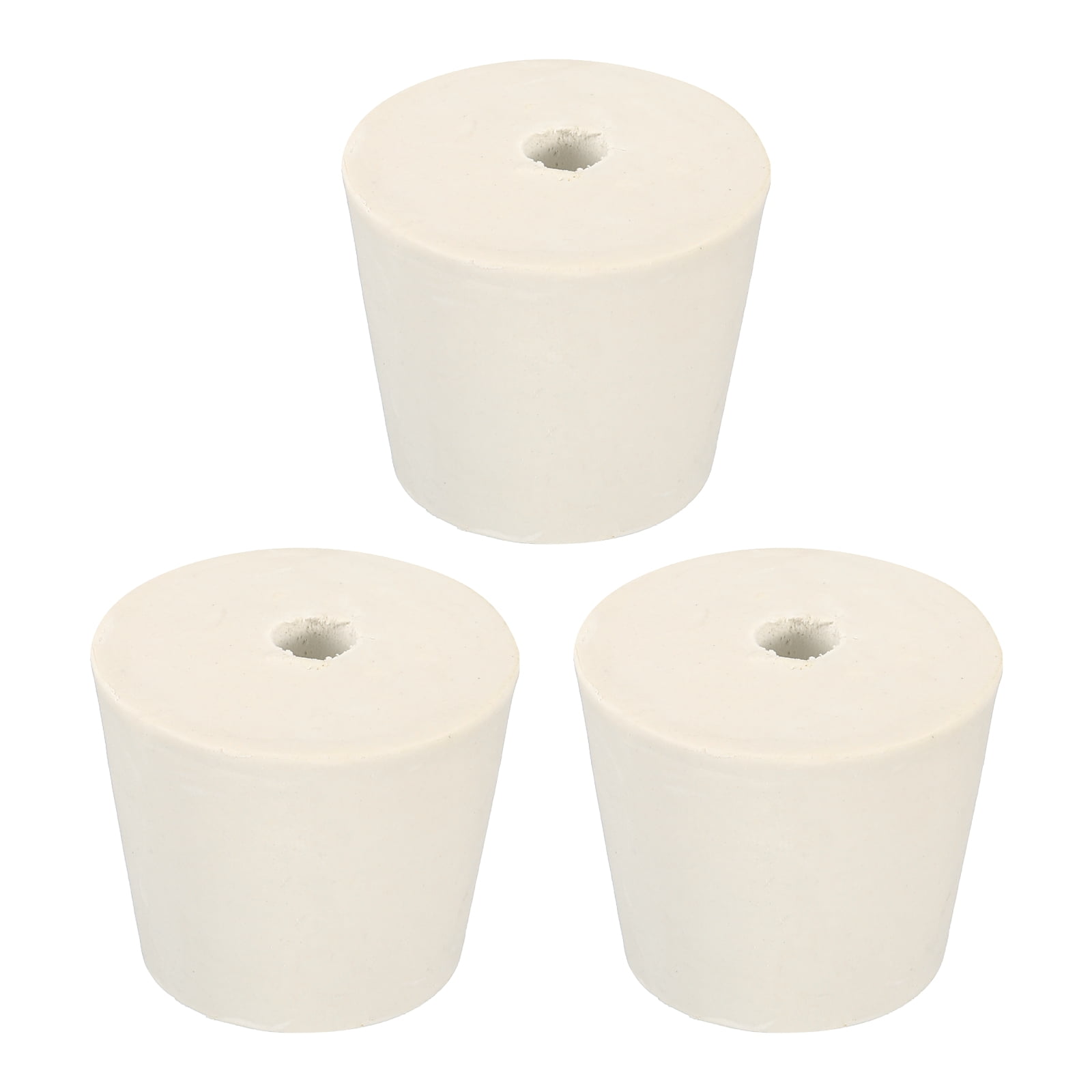 Uxcell Rubber Tapered Plug 28mm to 37mm with 8mm Hole Test Tubes Bungs ...