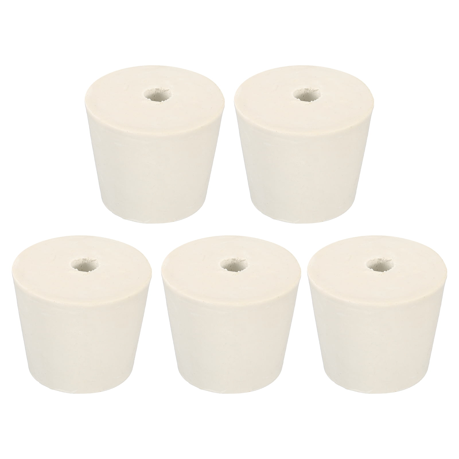 Uxcell Rubber Tapered Plug 28mm to 37mm with 8mm Hole Test Tubes Bungs ...