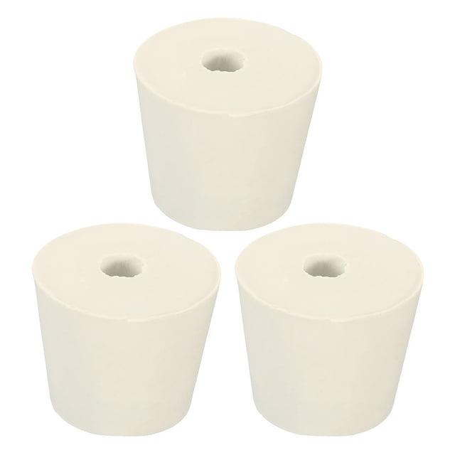 Uxcell Rubber Tapered Plug 28mm to 37mm with Hole Test Tubes Bungs ...