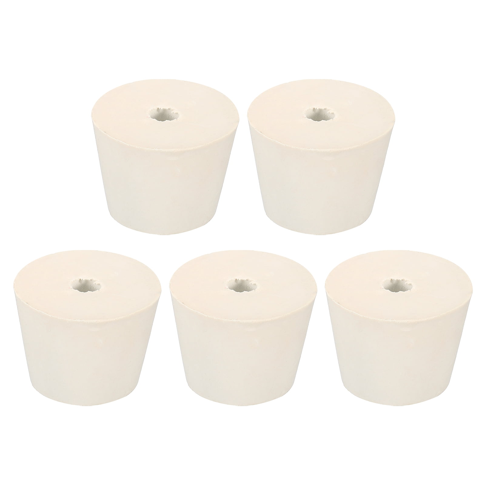 Uxcell Rubber Tapered Plug 32mm to 42mm with Hole Test Tubes Bungs ...