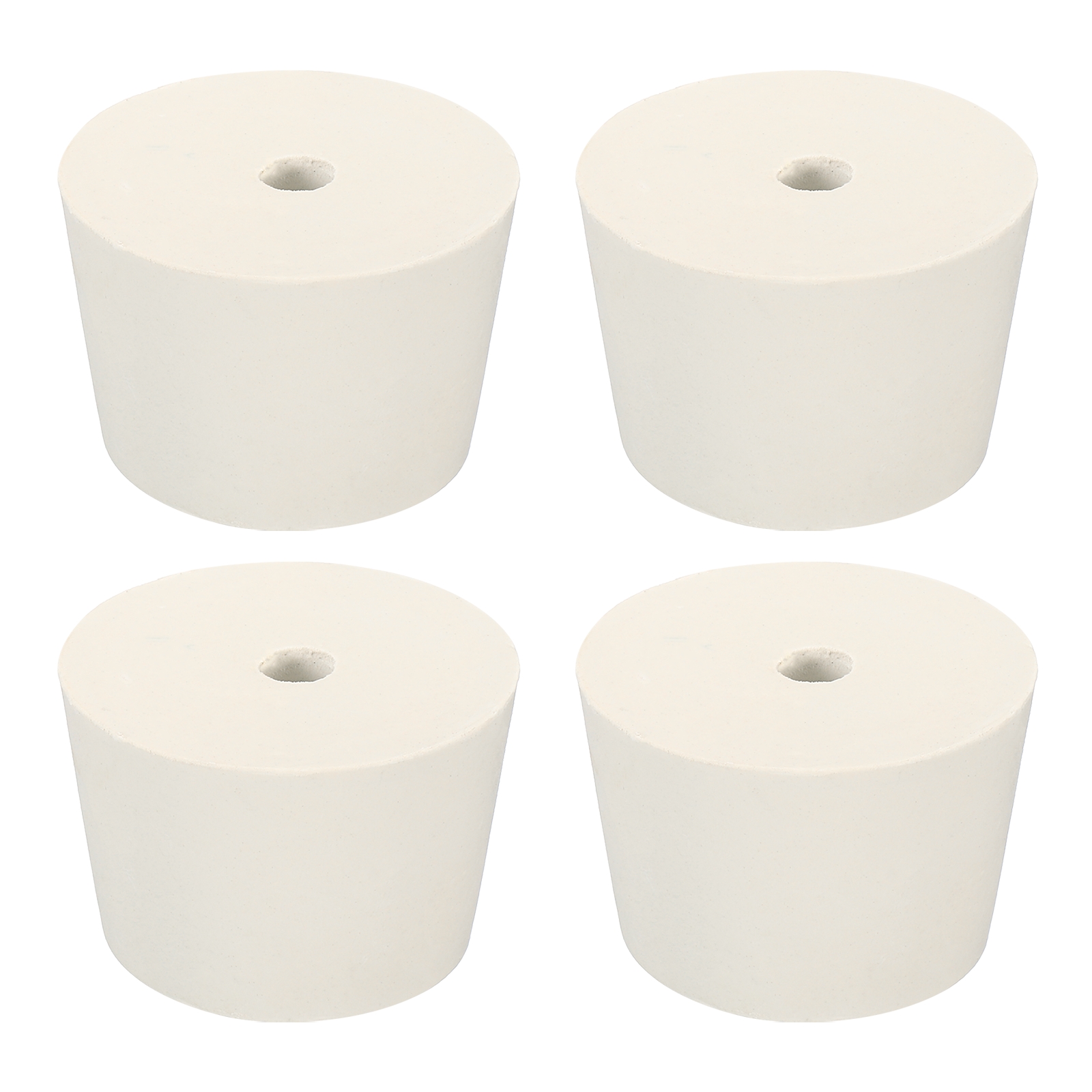 Uxcell Rubber Tapered Plug 38mm to 46mm with 8mm Hole Test Tubes Bungs ...