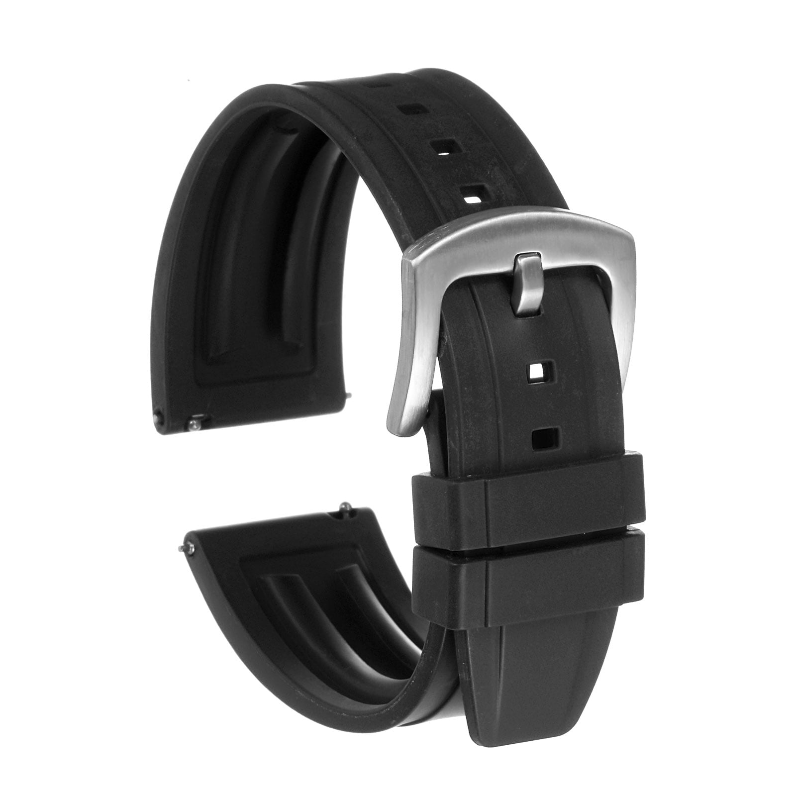 Uxcell Rubber Watch Band 22mm Quick Release Fluororubber Watch Strap ...