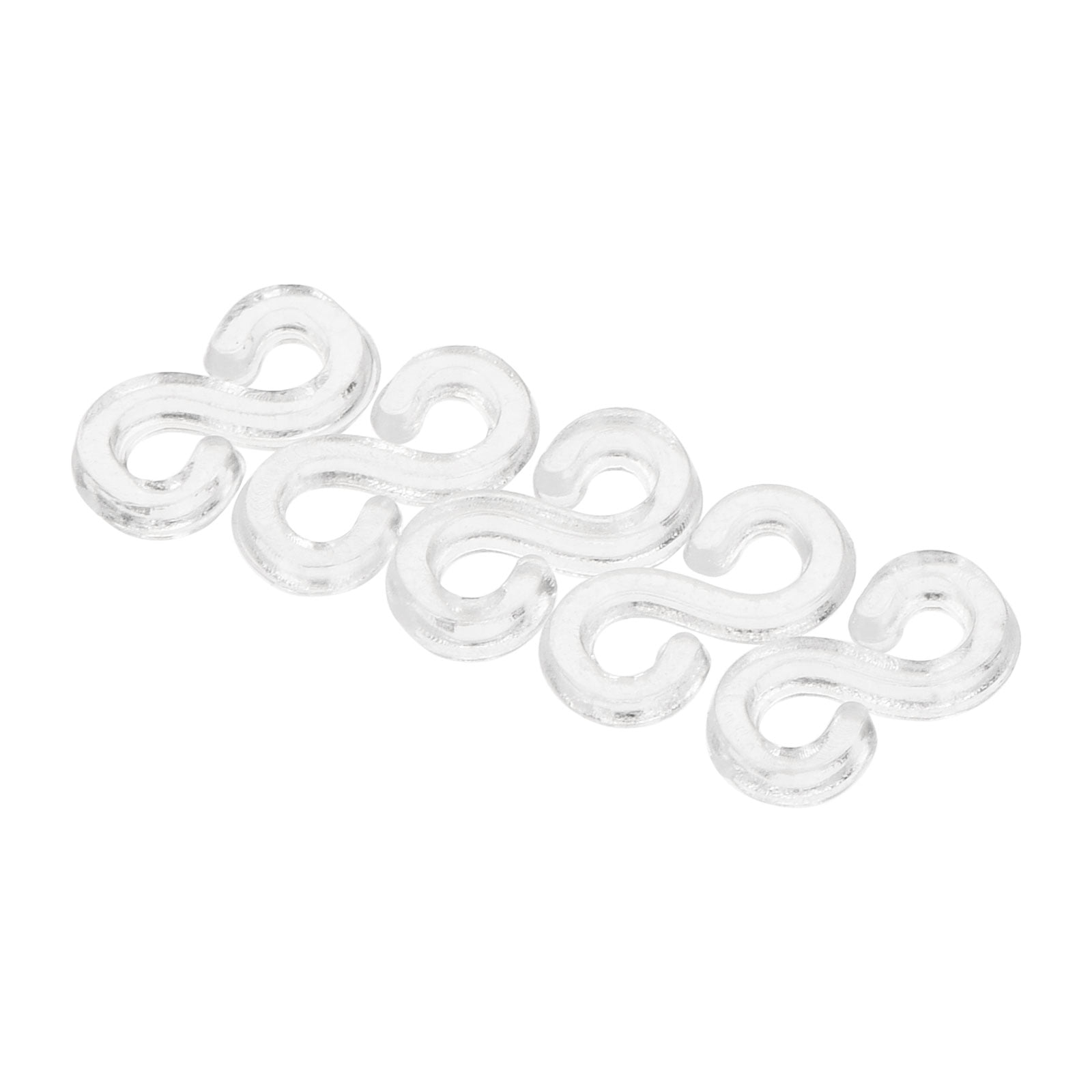 Uxcell S Clips Connectors Rubber Band Plastic Connectors Kit Clear 400 ...