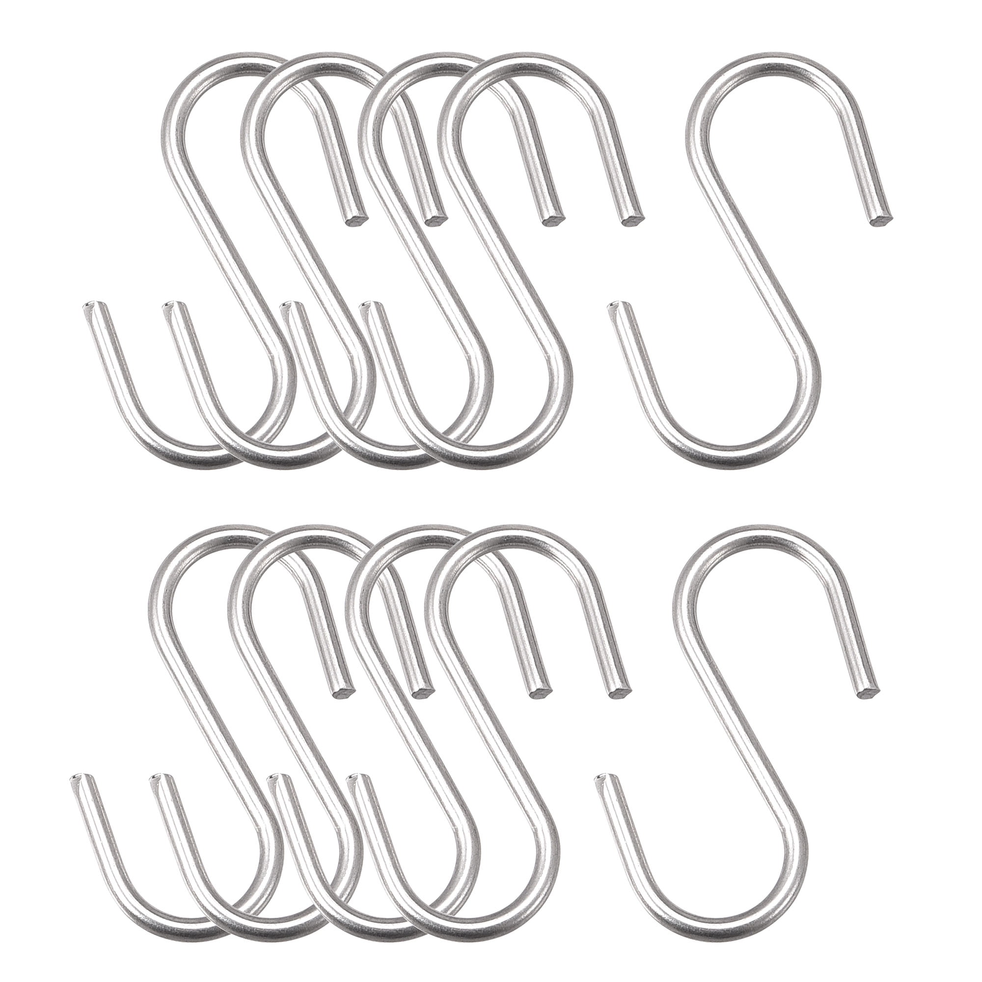 Uxcell S Hooks 1.18" Long Stainless Steel Hanger for Hanging Objects ...