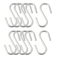 FASTENER TREE 30 Pack S Hooks, 3.5x2.4 Carbon Steel S Hanging Hooks ...
