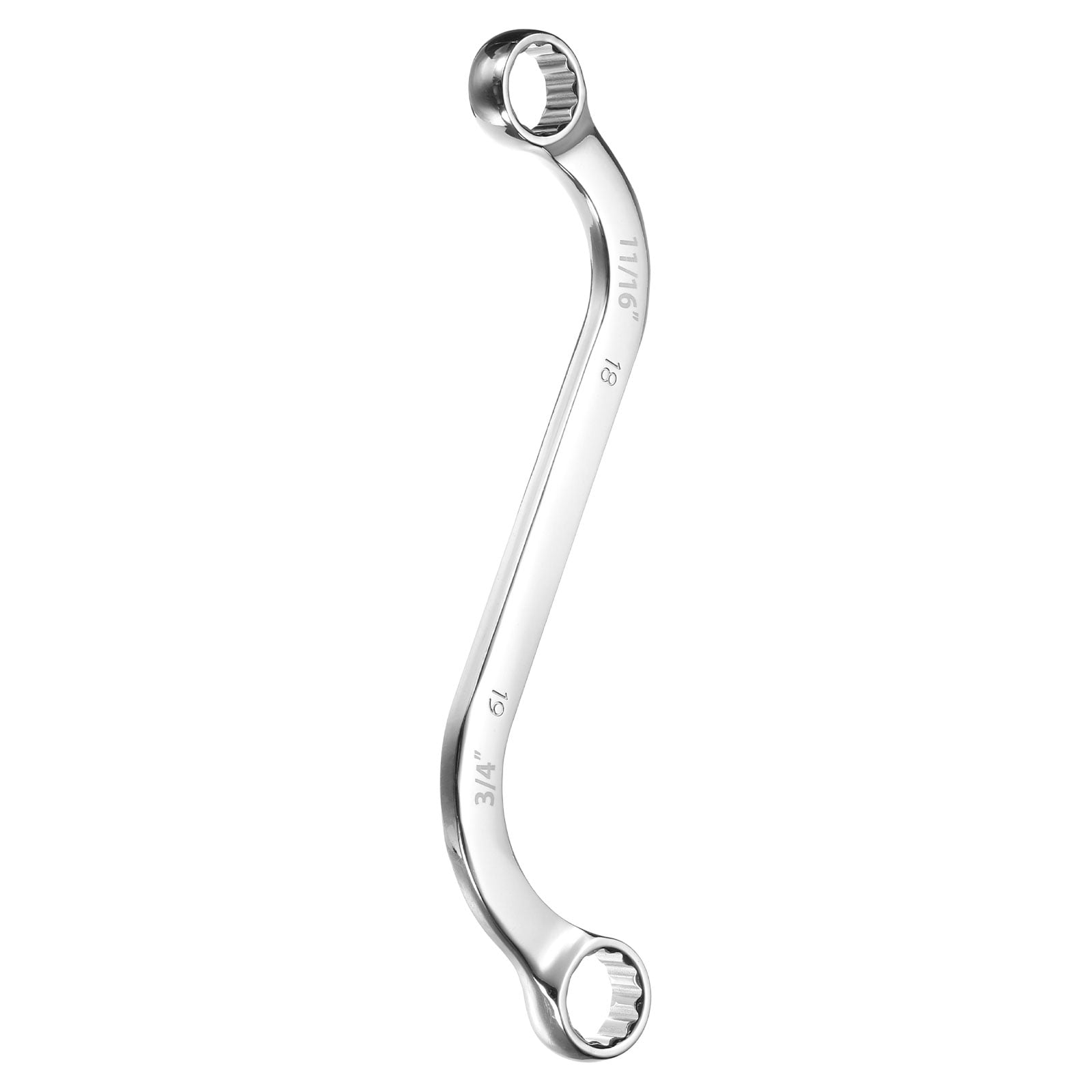 Uxcell S-Style Box Wrench Metric 11/16" x 3/4" 12-Point Double End S ...