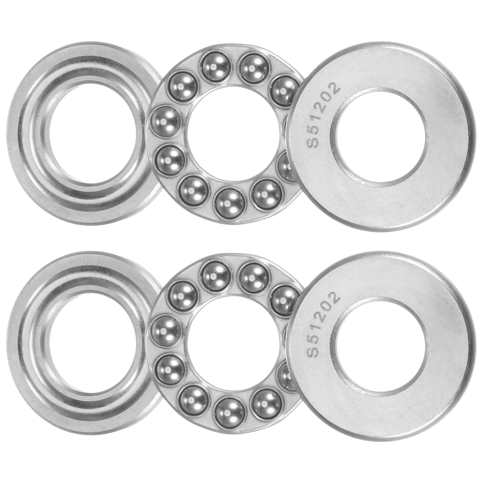 Uxcell S51202 Thrust Ball Bearing 15x32x12mm Stainless Steel with ...