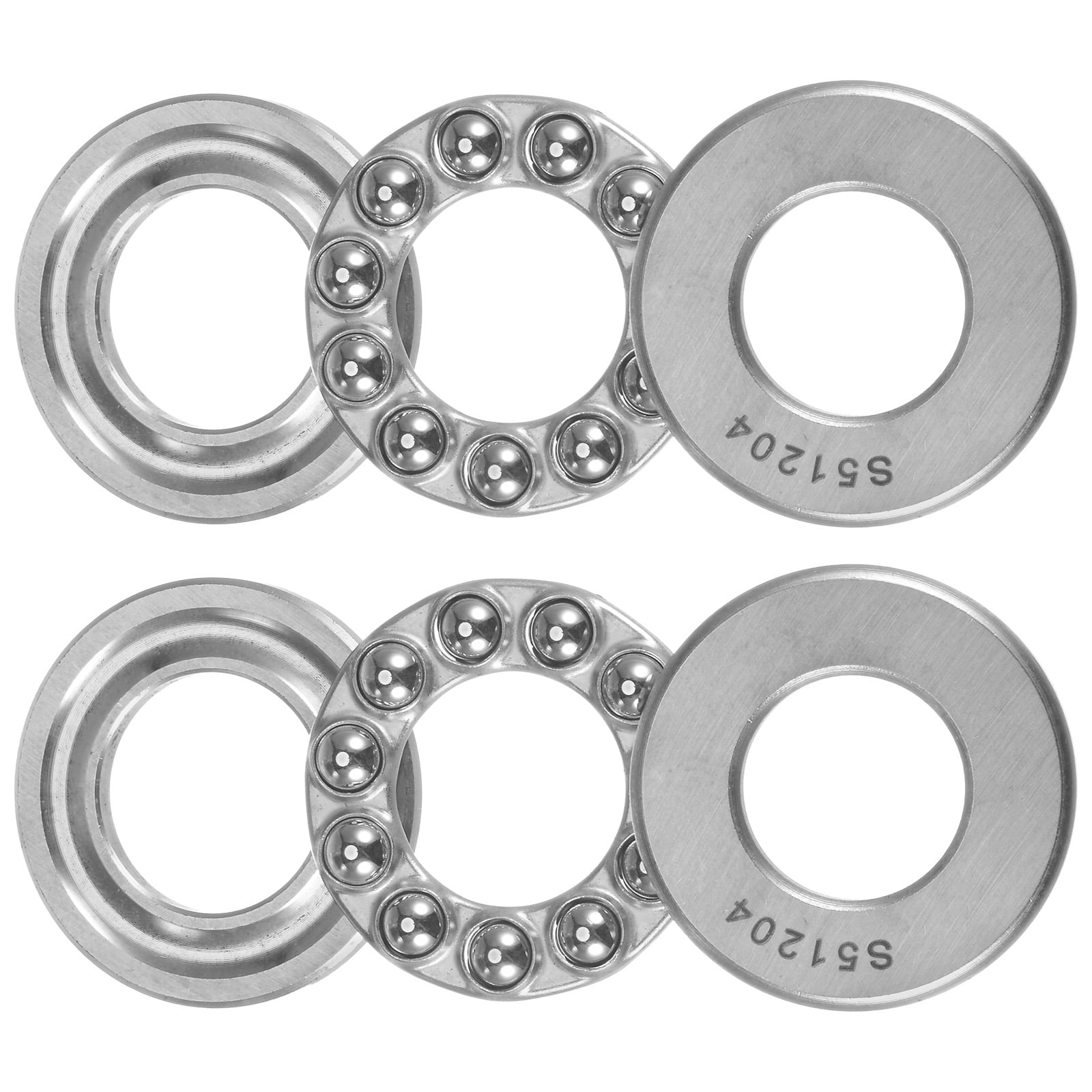 Uxcell S51204 Thrust Ball Bearing 20x40x14mm Stainless Steel with ...