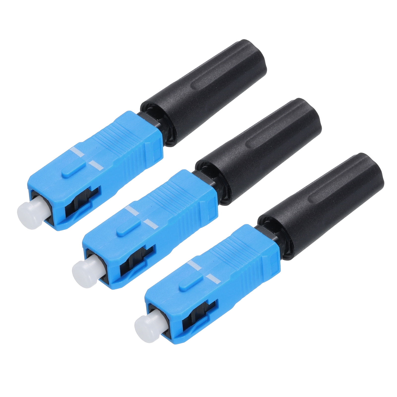 Uxcell SC UPC Fiber Optic Quick Connector, Single Mode Straight SC Fiber Optic Fast Connectors ...