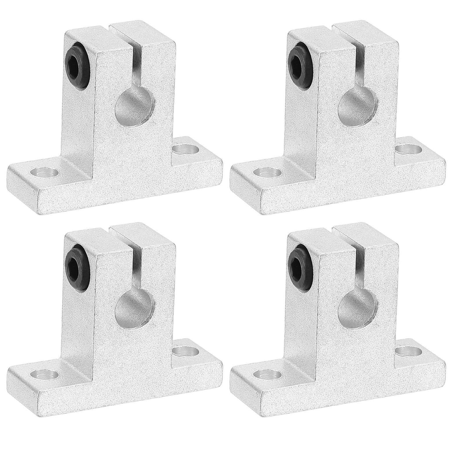 Uxcell SK8 Aluminum Linear Motion Rod Rail Clamping Guide Support for 8mm Dia Shaft 4 Pcs ...
