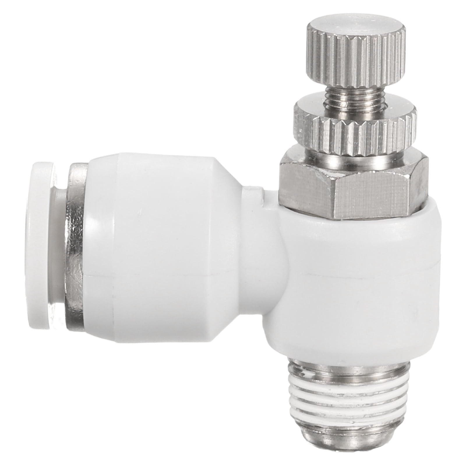Uxcell SL5/16-NPT1/8 Air Flow Control Valve Push to Connect Fitting 1/4 Inch OD 1/8 Inch NPT 90 ...