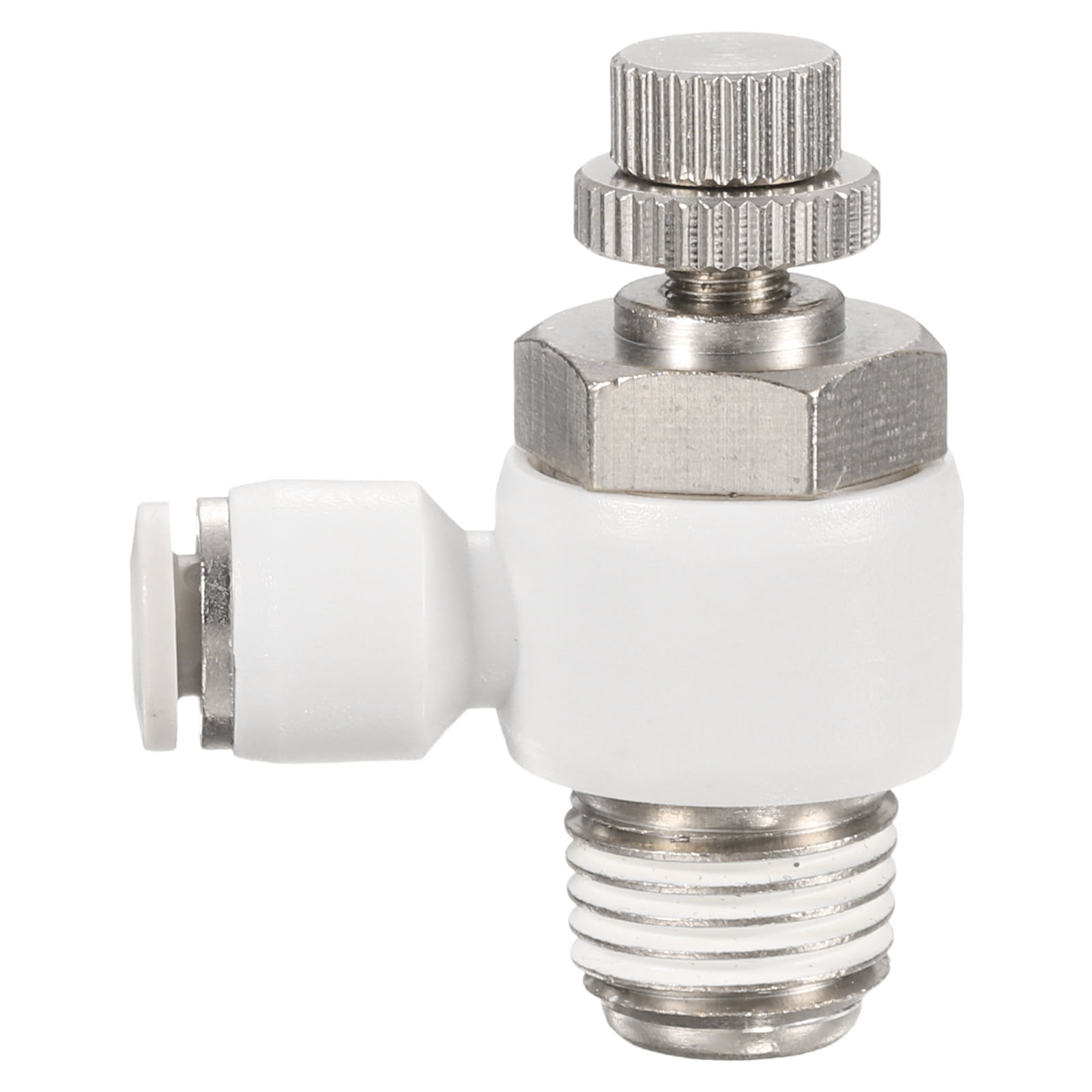Uxcell SL5/32-NPT1/4 Air Flow Control Valve Push to Connect Fitting 1/4 Inch OD 1/8 Inch NPT 90 ...