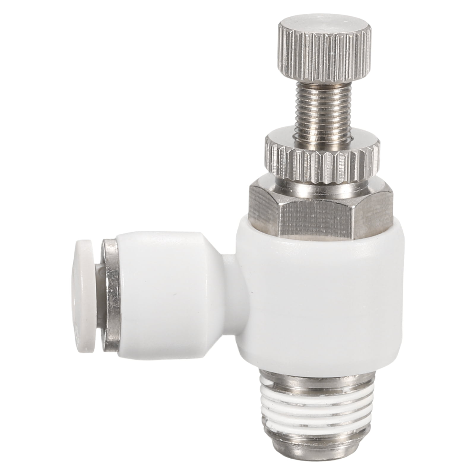Uxcell SL5/32-NPT1/8 Air Flow Control Valve Push to Connect Fitting 1/4 Inch OD 1/8 Inch NPT 90 ...