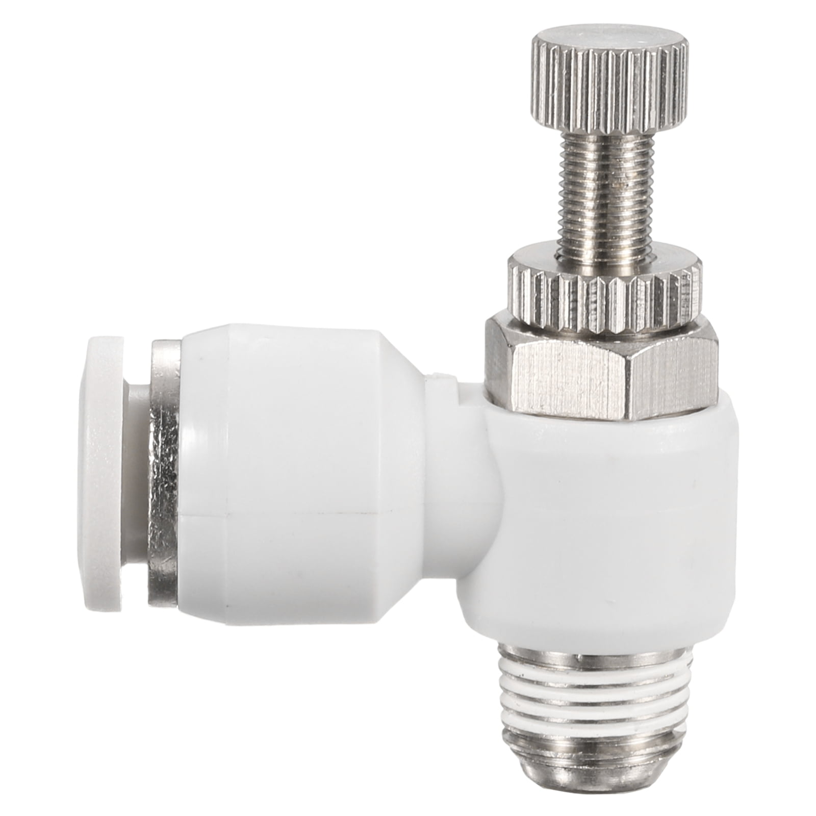 Uxcell SL8-NPT1/8 Air Flow Control Valve Push to Connect Fitting 1/4 Inch OD 1/8 Inch NPT 90 ...