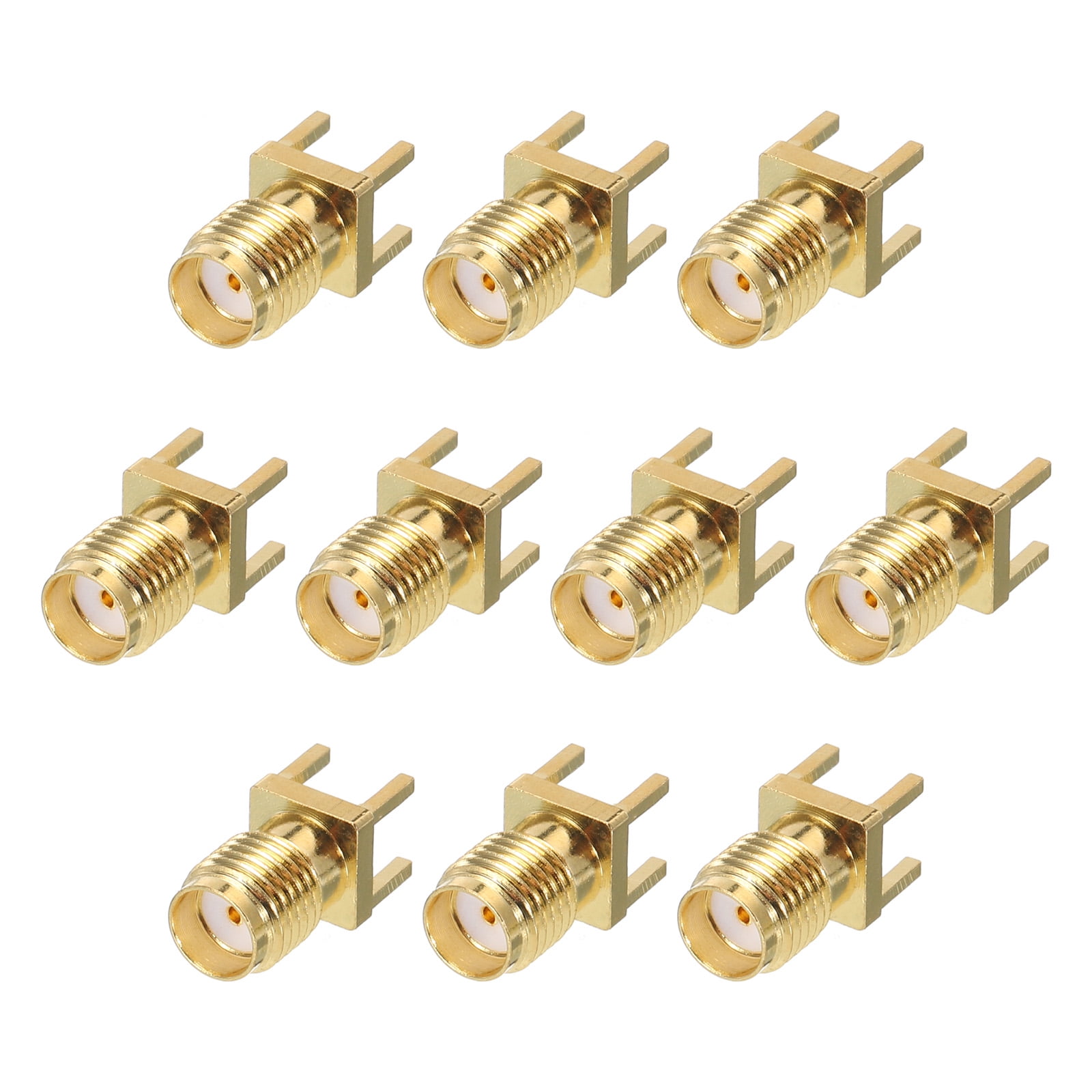 Uxcell SMA Female PCB RF Coaxial Adapter 50 Ohm Gold Plated PCB Antenna ...