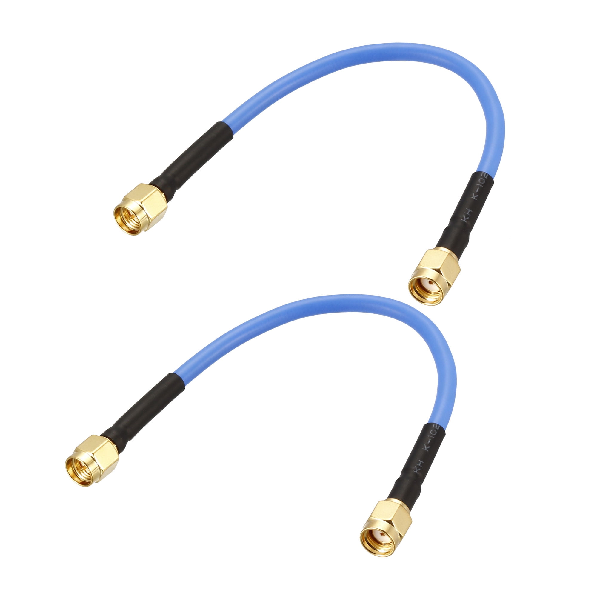 Uxcell SMA Male to RP-SMA Male RG402 Coax Cable 0.5Ft Blue 2pack ...